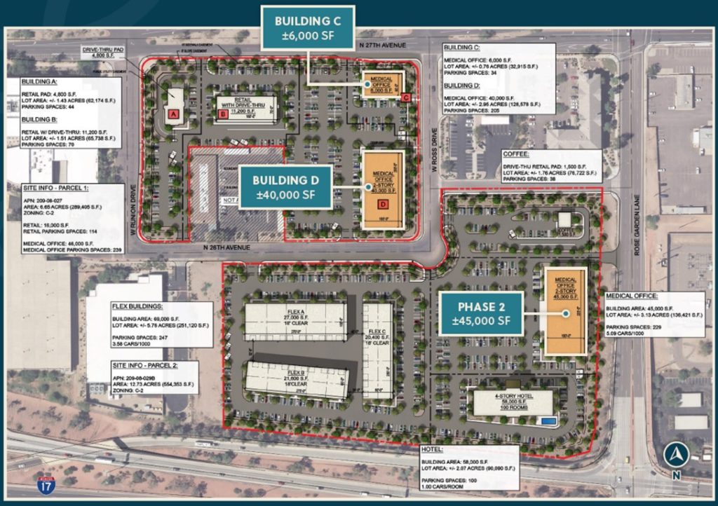 23-acre, 233.5KSF Commercial/MOB Project Planned in N. Phoenix - AZBEX